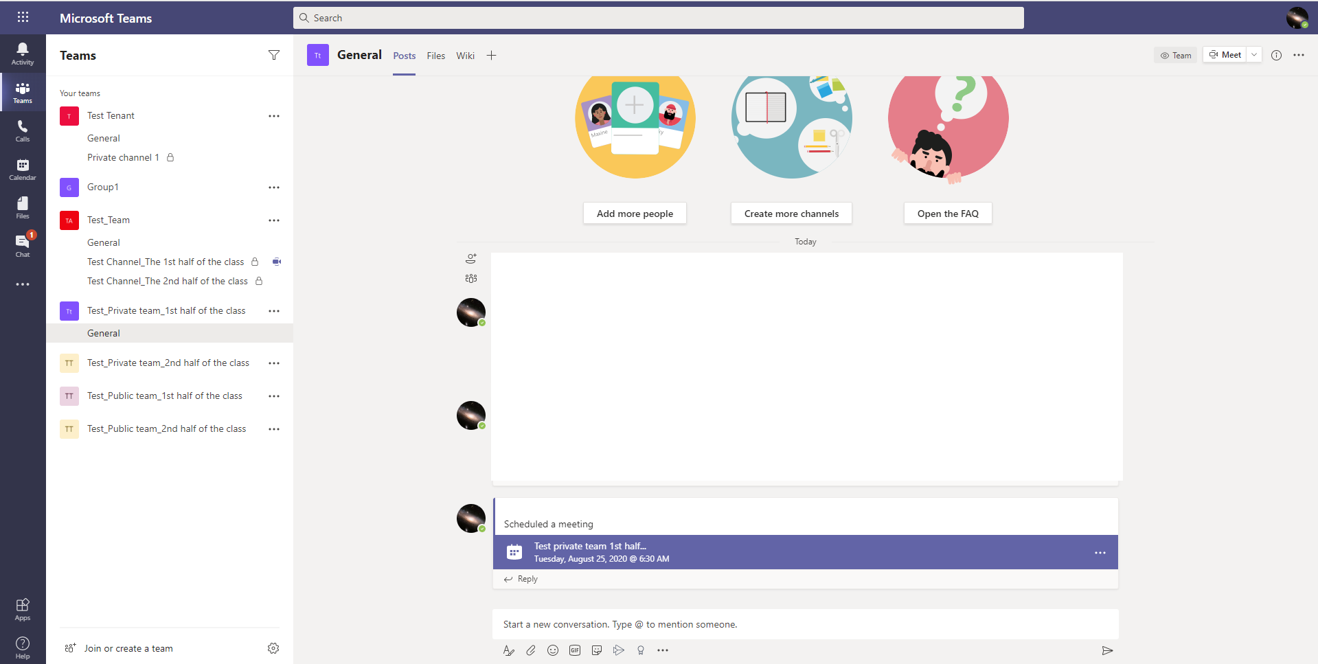Creating a Teams Meeting for one channel in a Team - Microsoft Q&A