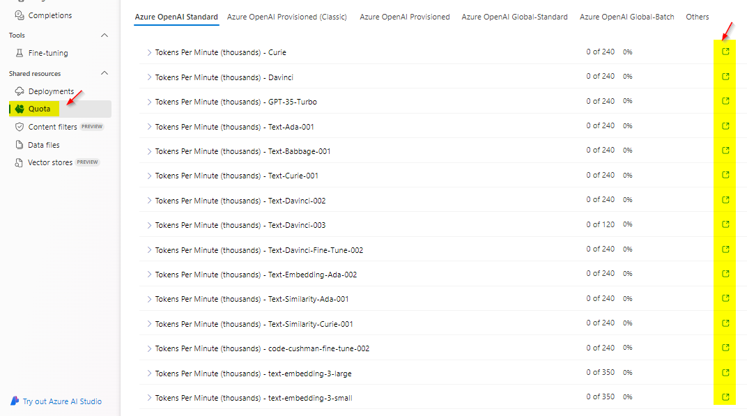 Getting error:429 rate limit exceeded error when trying azure open ai ... Getting error:429 rate limit exceeded error when trying azure open ai ...