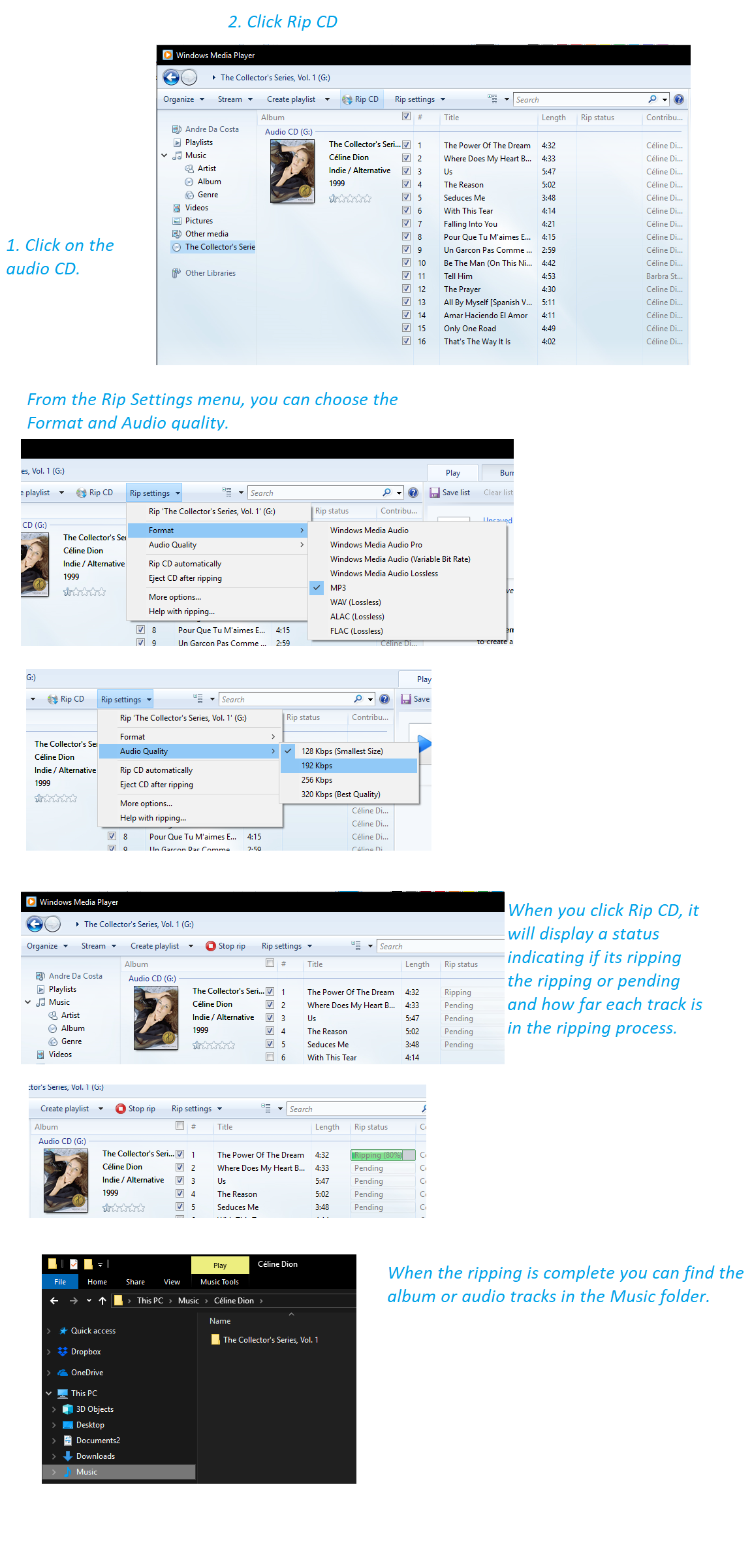 How do I copy a music CD to the hard drive - Microsoft Q&A