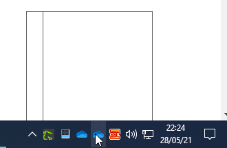 OneDrive White Box Above Taskbar (21H1) - Microsoft Q&A