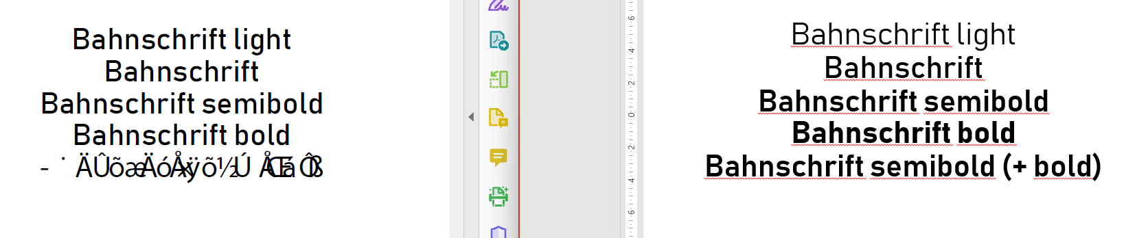 Bahnschrift Font Family not properly working when exported in PDF. How ...