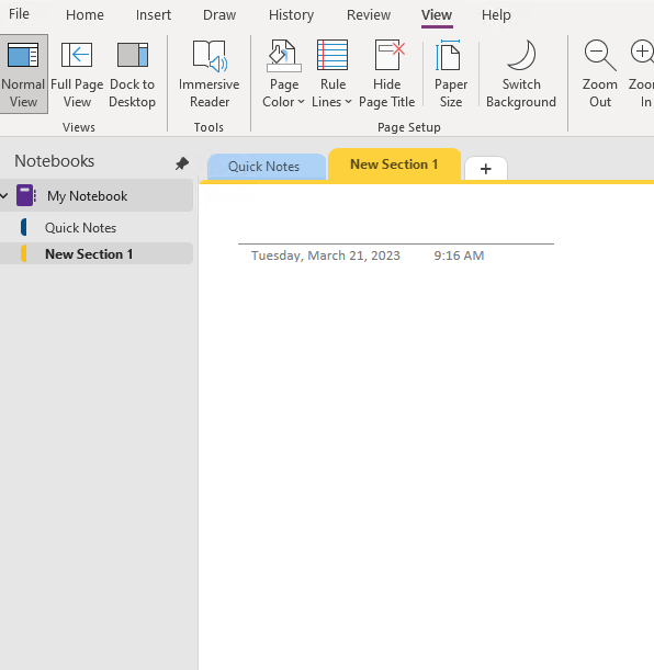 OneNote 365 Not Displaying TABS LAYOUT > VERTICAL TABS Option ...