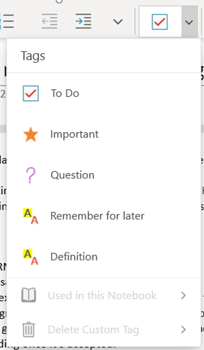 Creating Custom Tags in OneNote WINDOWS 11 - Microsoft Q&A
