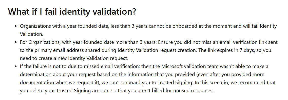 Identity Validation fails without explanation - Microsoft Q&A