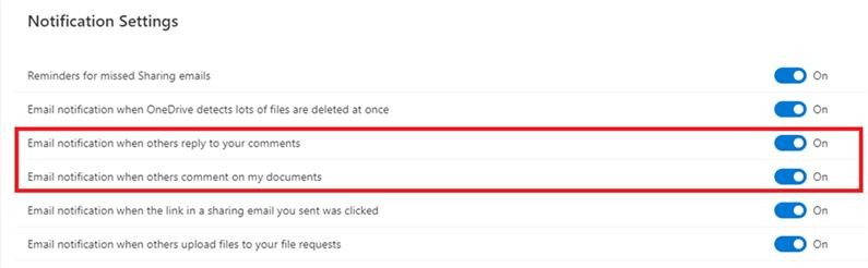 How to disable email notifications regarding comments in documents? - Microsoft Q&A