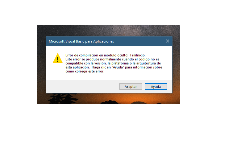 Error de compilacion en modulo oculto - Microsoft Q&A