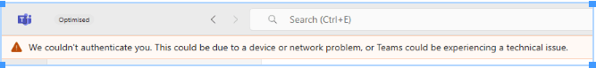 MicroSoft Teams → We Couldn't Authenticate You. This Could Be Due To A ...