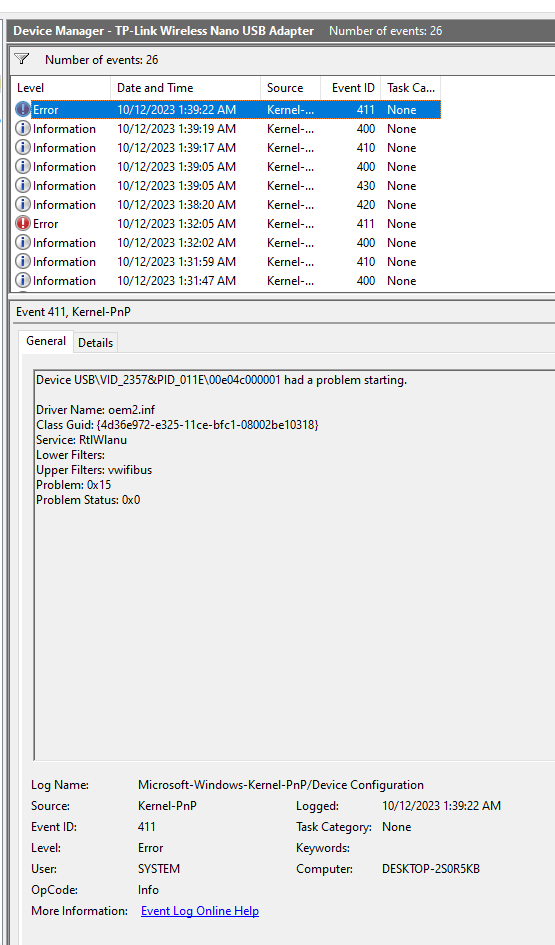 Can't fully install drivers for TP-Link archer t2u nano WiFi works ...
