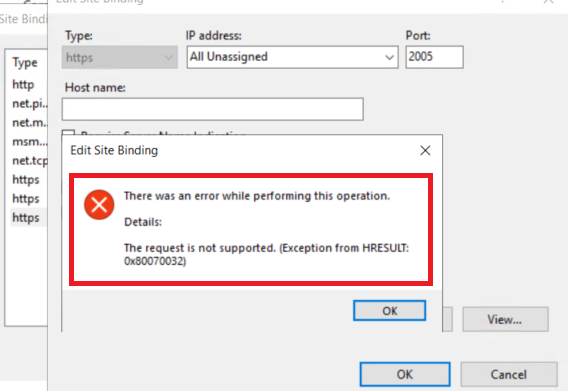 Certificate Bindings via IIS - Microsoft Q&A