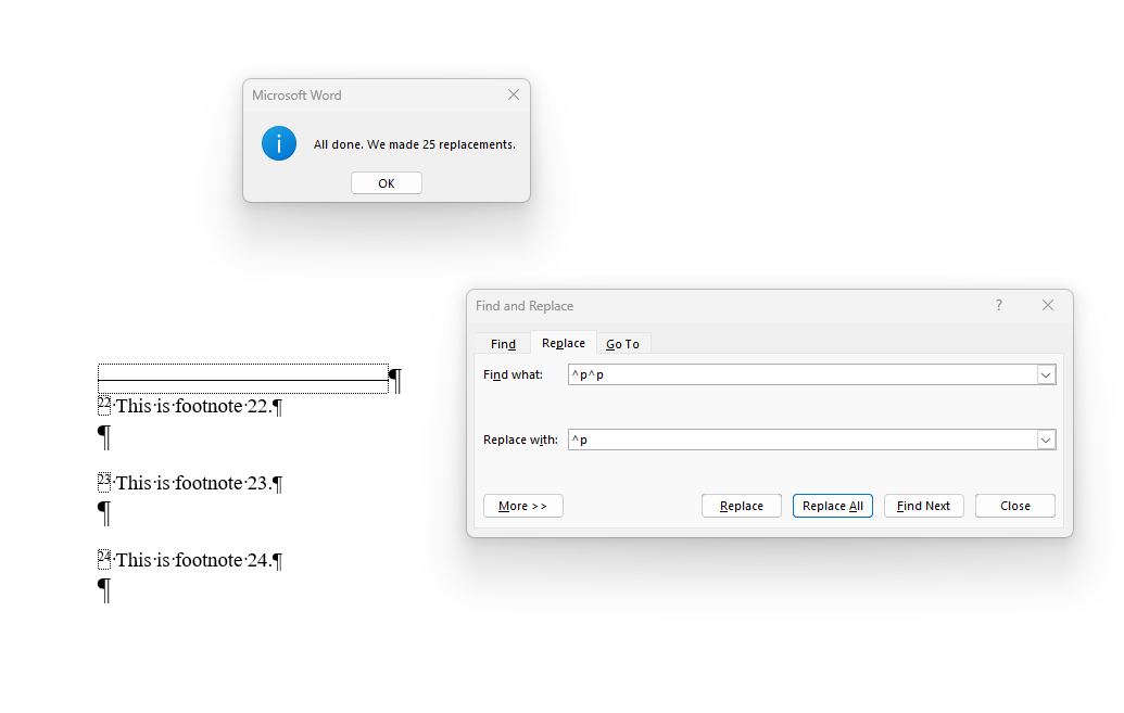 How to keep Word from adding blank lines between footnotes every time I ...