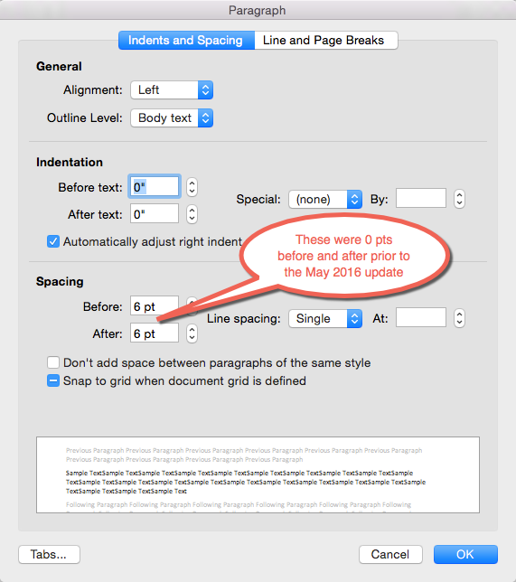 Paragraph Spacing in Outlook for Mac - Microsoft Q&A