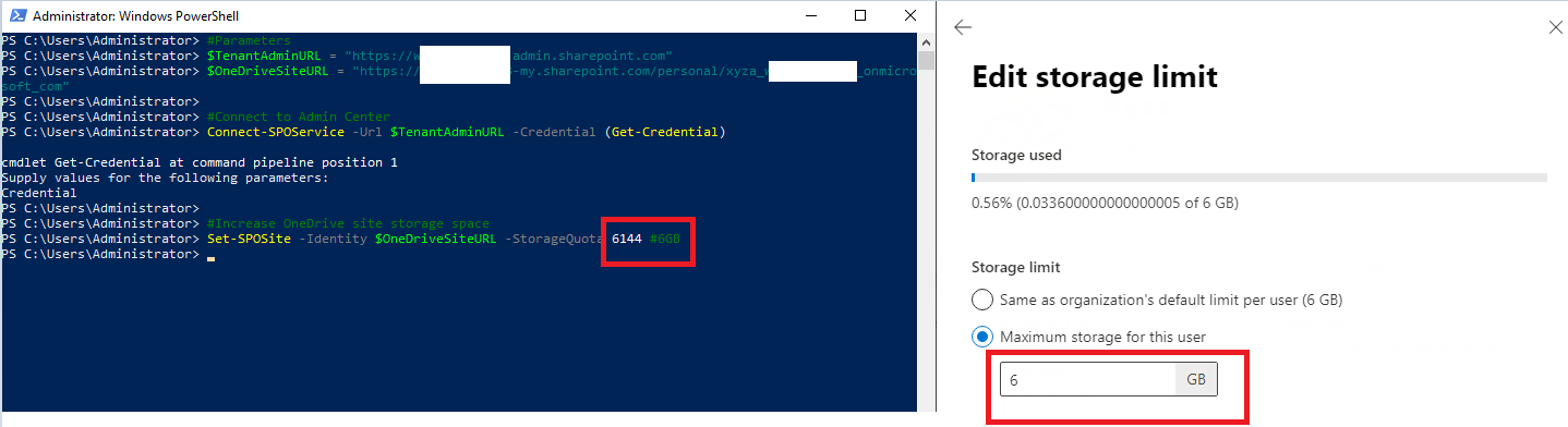 It is not reflecting the quota for OneDrive - Microsoft Q&A