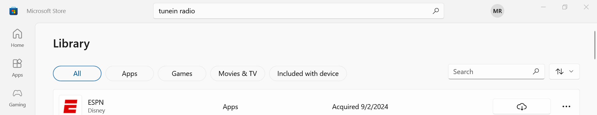 Microsoft Store no library update button - Microsoft Q&A