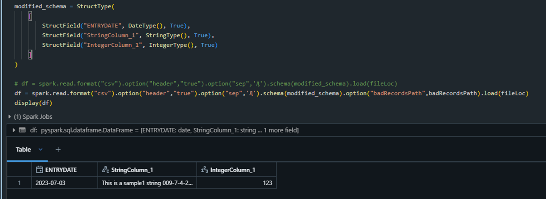 Issues while writing into bad_records path in Databricks - Microsoft Q&A