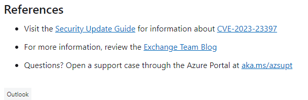 Critical Outlook vulnerability CVE-2023-23397 - Microsoft Q&A