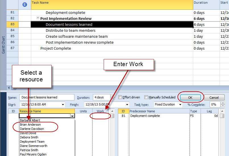MS Project - Task assignment per hours / duration of tasks - Microsoft Q&A