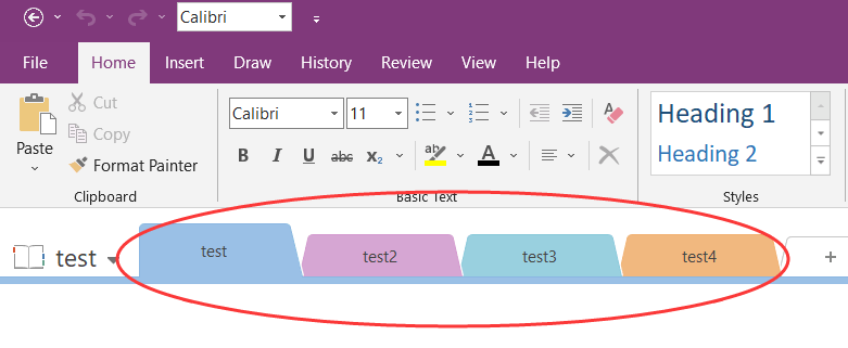 How to make the OneNote section tab smaller and fit to text width ...