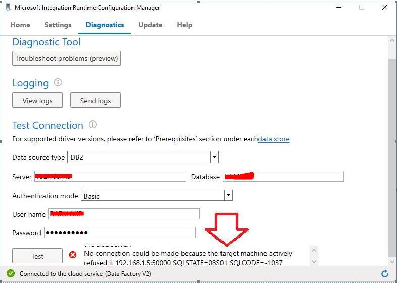 Azure DB2 Linked service setup assistance (AS400) - Microsoft Q&A