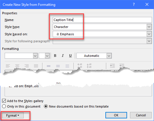 How to format a caption so "Table 1" (in Bold normal font) appears ...