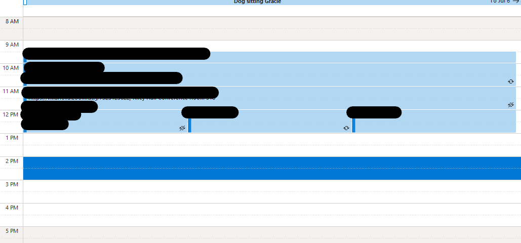 Outlook calendar work time not displaying set work time - Microsoft Q&A