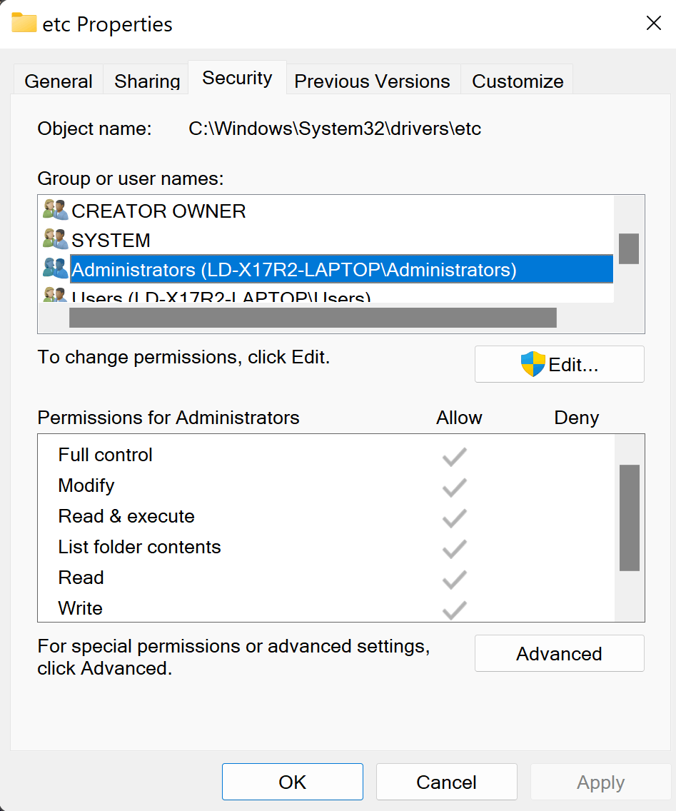 Cannot save 'hosts' file as it says I do not have permission but I'm an ...