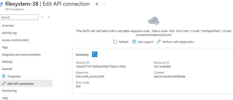 Error message "Access Policies are missing" is displayed for api ...