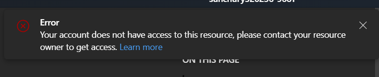 Error "Subdomain does not map to a resource". - Microsoft Q&A