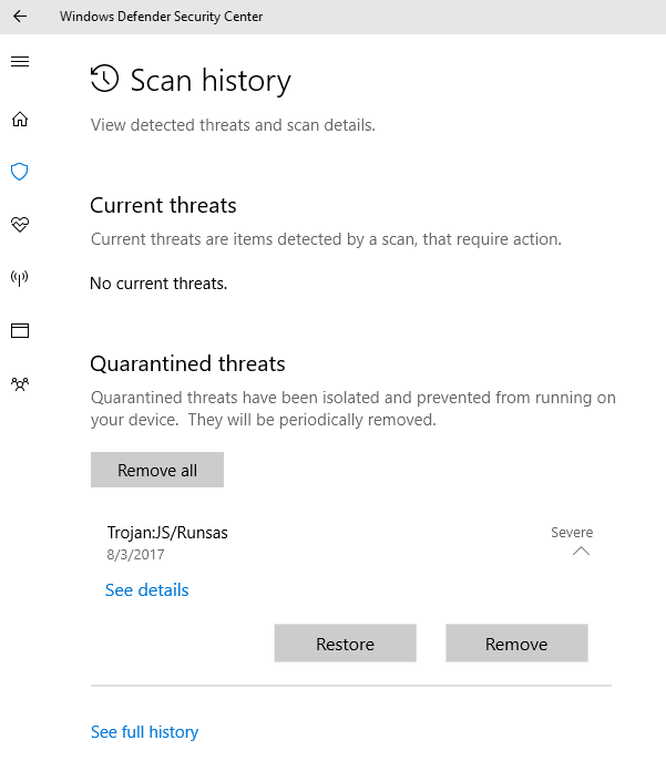 Windows defender Trojan repeated warning - Microsoft Q&A