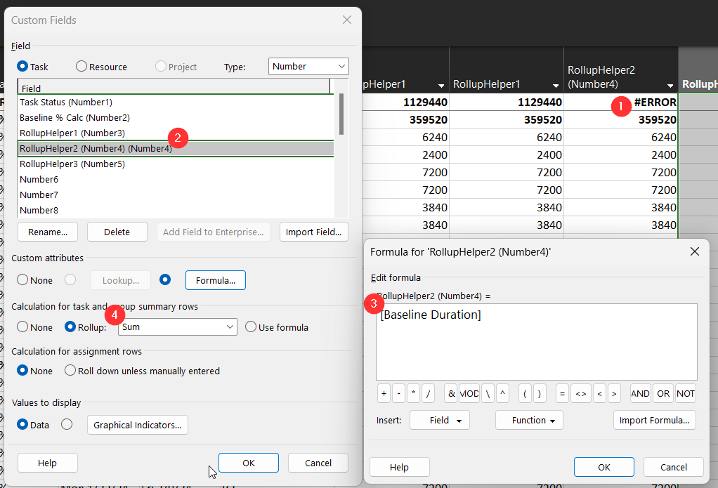 How To Fix Error Issue In Customized Duration Column In Ms Project
