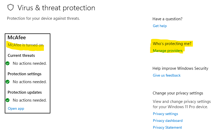 McAfee Virus alert - Microsoft Q&A