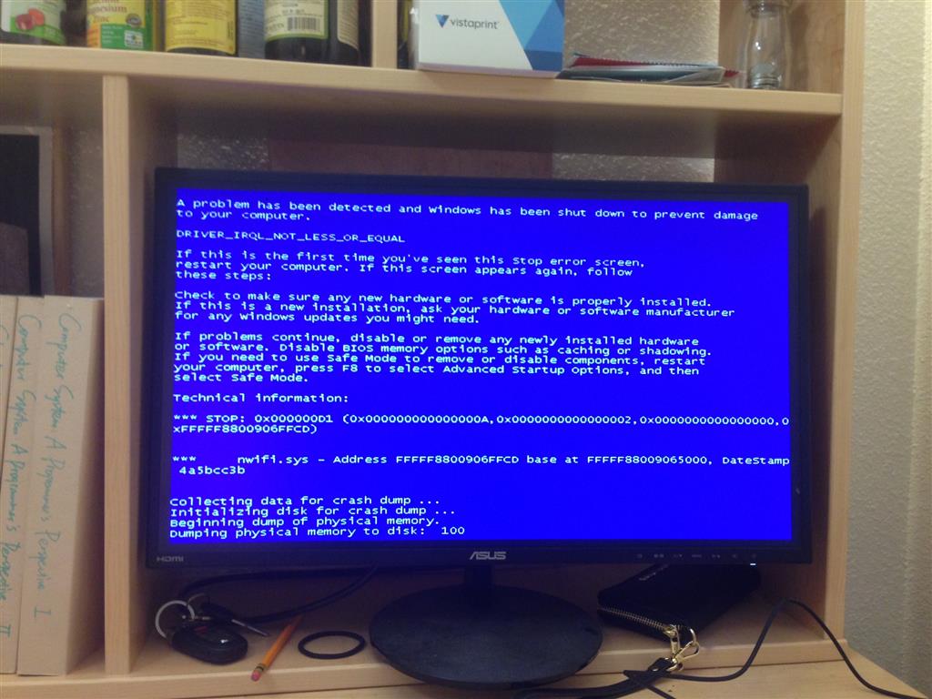Blue Screen of Windows 7: Driver IRQL Not Less or Equal - Microsoft Q&A