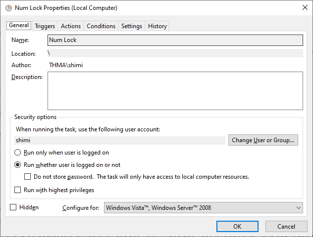 "Whether user is logged on or not" run in the background and I need it to allow user interaction ...