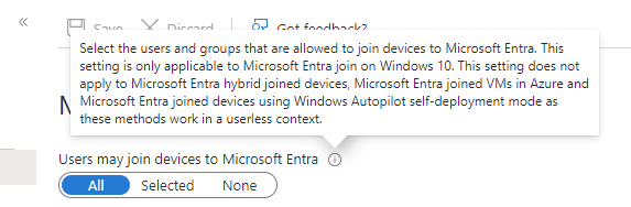 Allow only specific users to register Entra ID devices - Microsoft Q&A