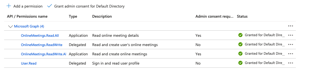 How to generate a teams meeting link with token on postman? - Microsoft Q&A