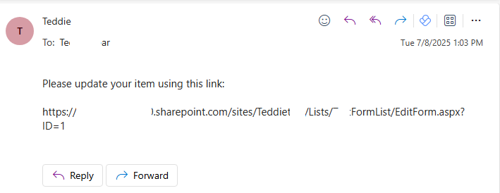 How to specify a SP List Form from Power Automate to update a list item ...