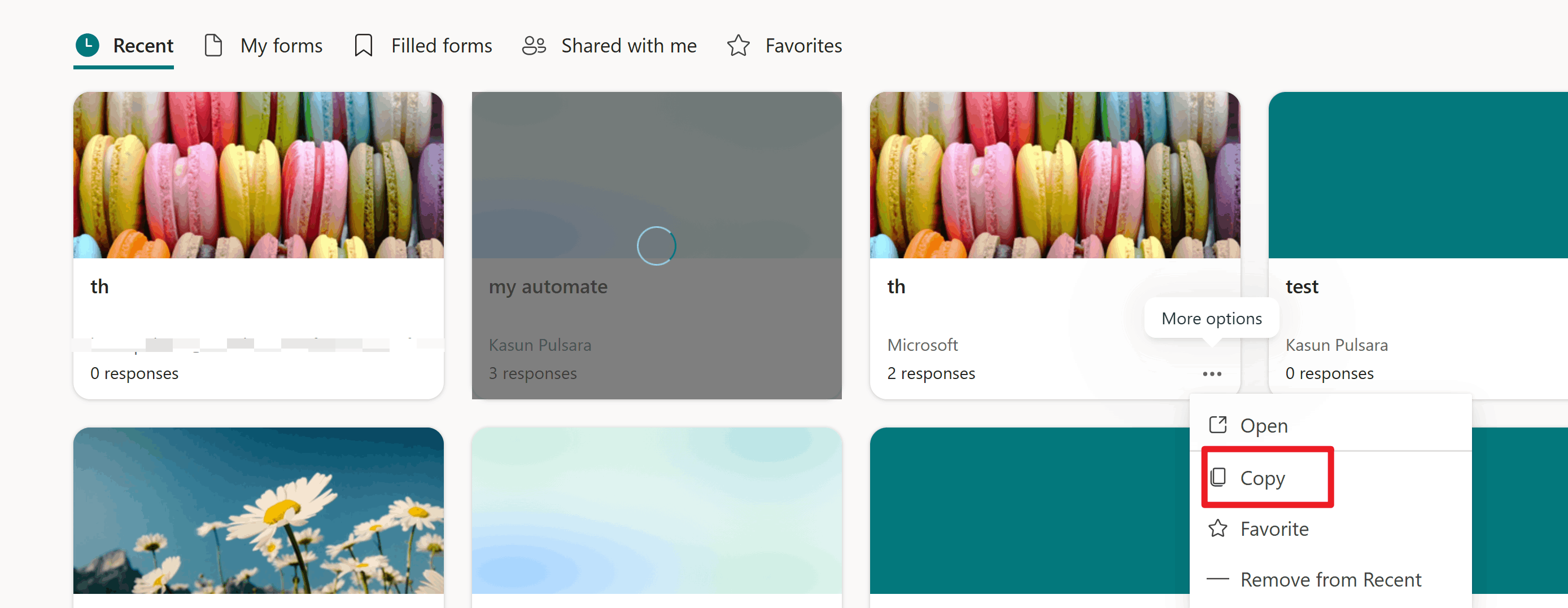 How can I share a form that has been submitted partially completed with ...