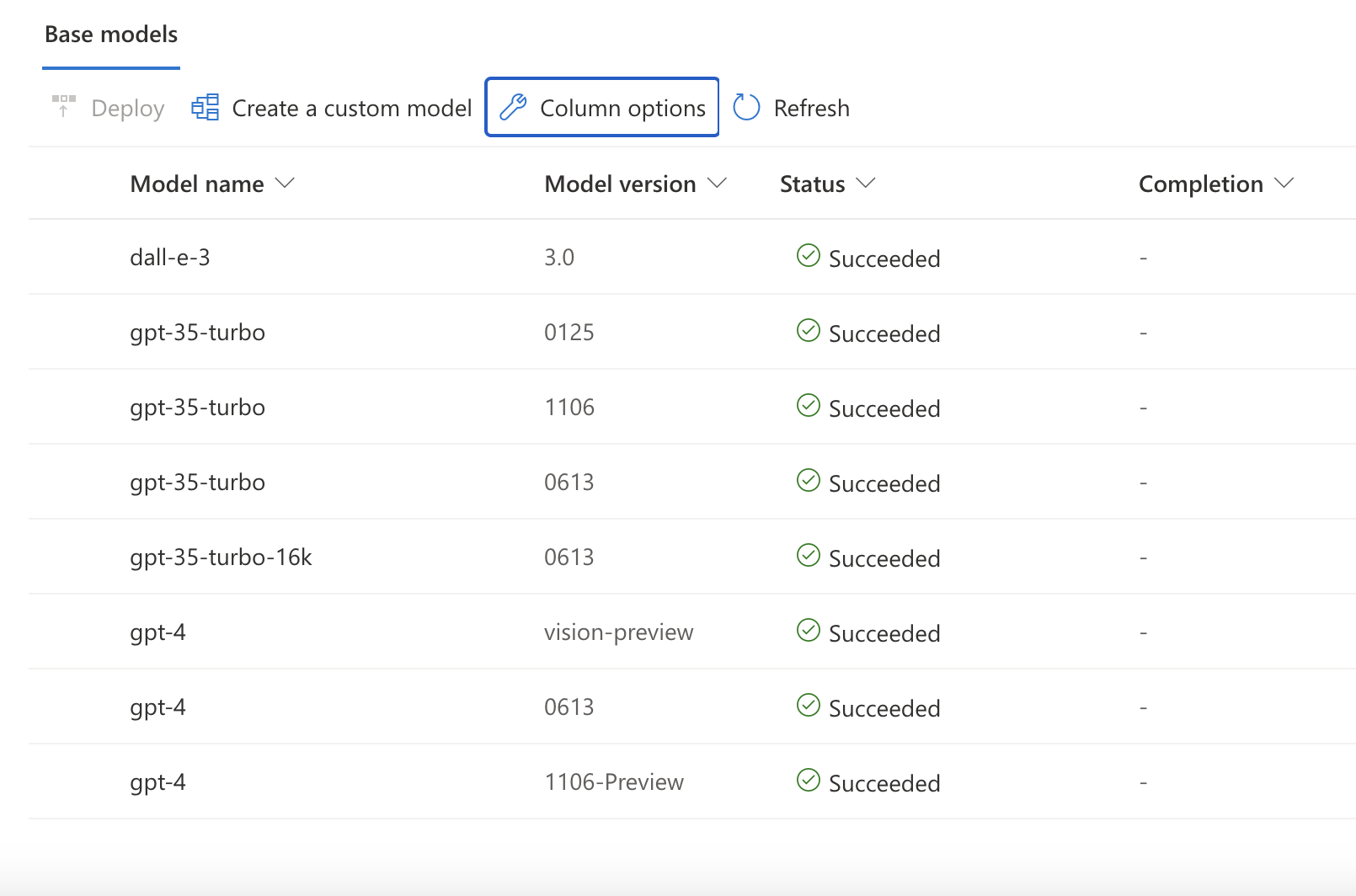 I am getting "The completion operation does not work with the specified model, gpt-35-turbo ...
