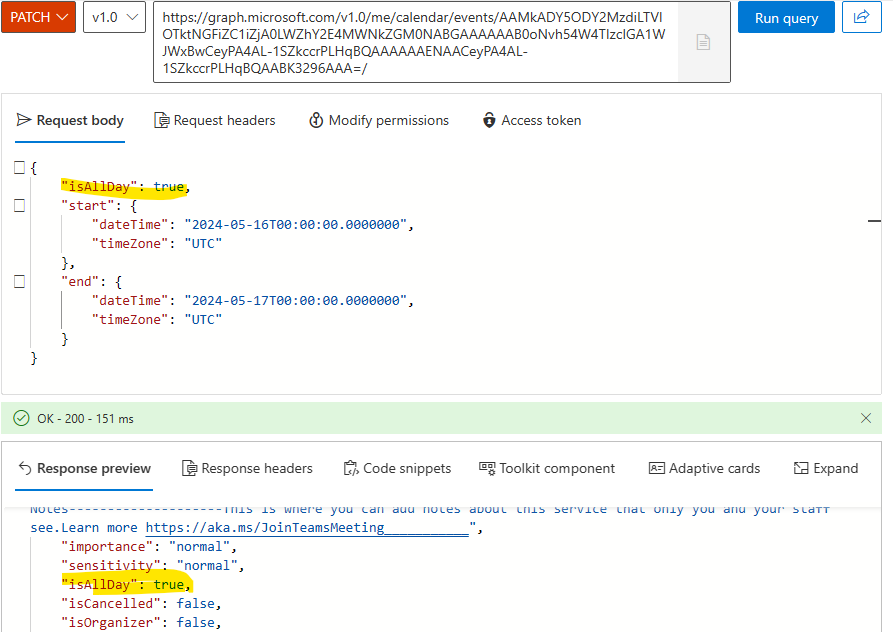 How To Modify the "All Day" Property for a bookingAppointment - Microsoft Q&A