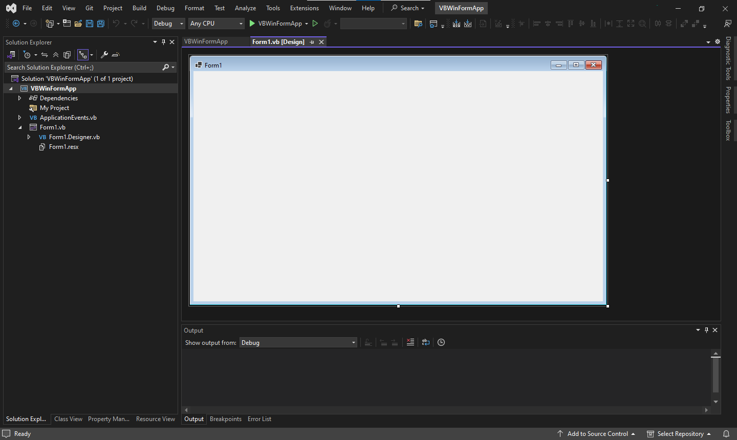 How to convert a normal VB windows form to w VB .net framework windows form - Microsoft Q&A