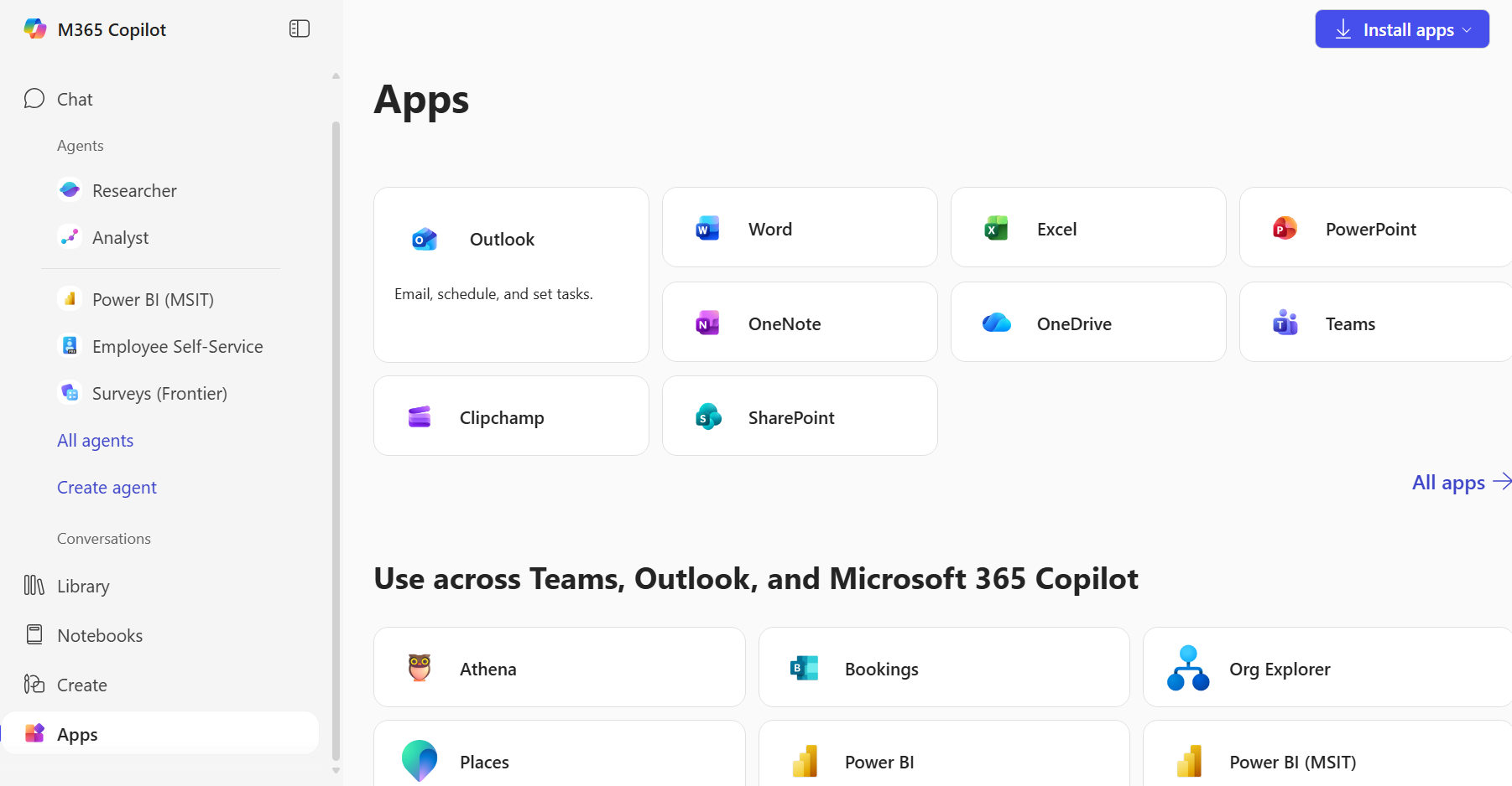 how to get the ms365 app showing all the applications included with my subz riprion - Microsoft Q&A