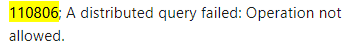 Azure Aynapse DW Fails with Error code 110806 and 8510 - Microsoft Q&A