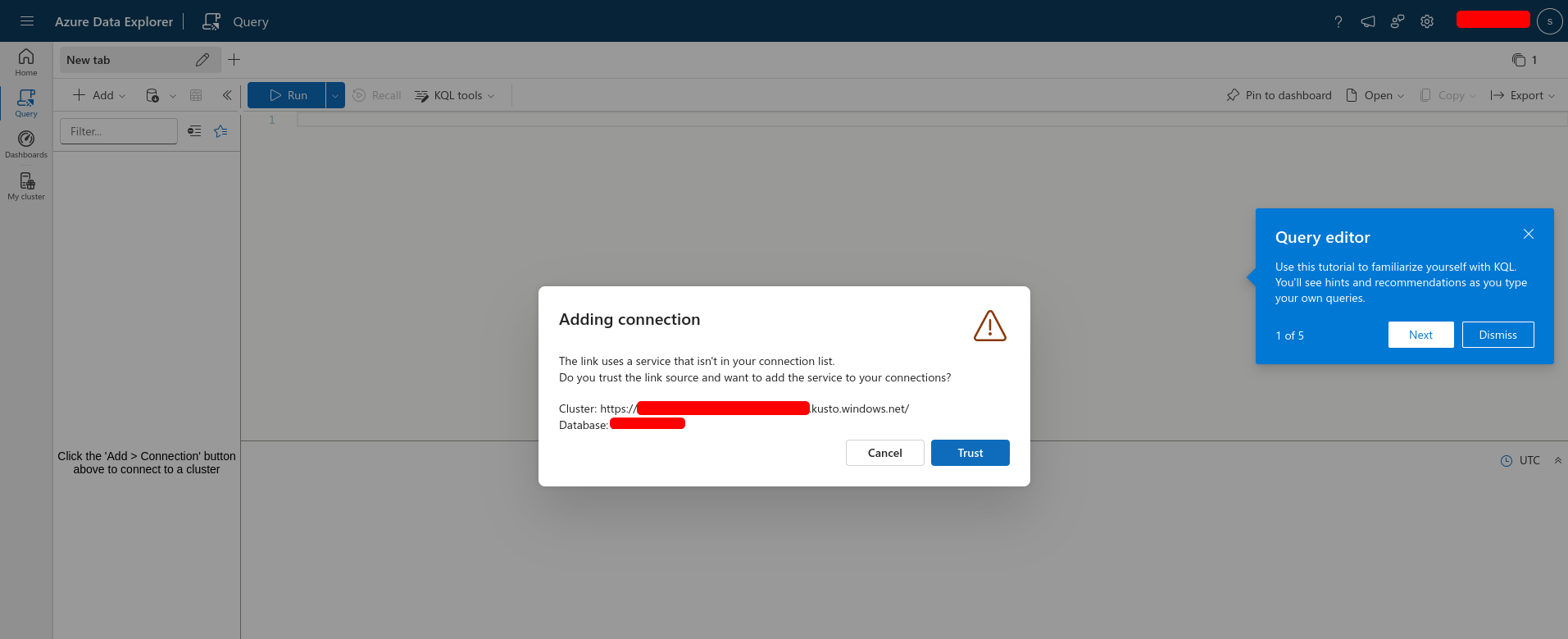 Is it possible to automate trusting an Azure Data Explorer database ...