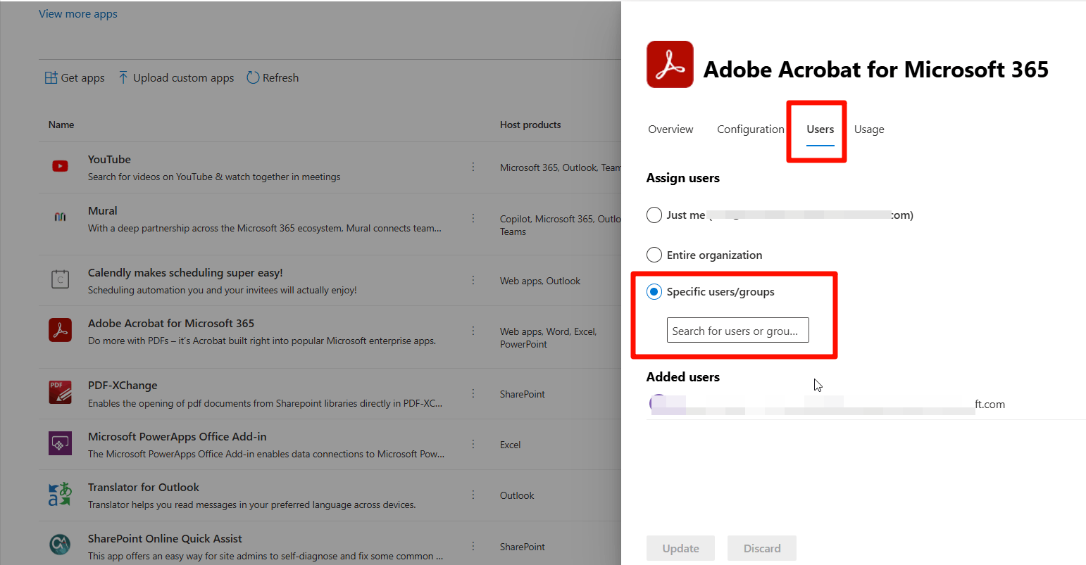 Overall block of integrated apps but allow certain users to access ...