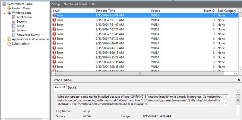 Only one instance of WUSA.exe is allowed to run - Microsoft Q&A