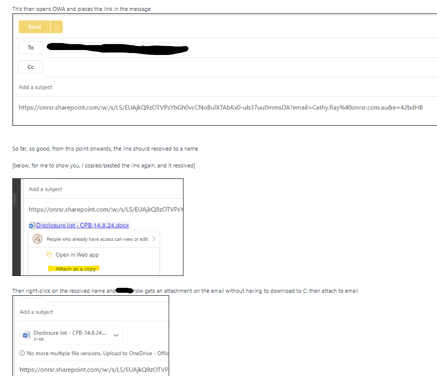 Sharepoint link not resolving in OWA - Microsoft Q&A
