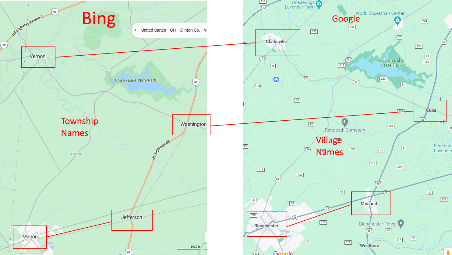 Township names vs town/city names - Microsoft Q&A