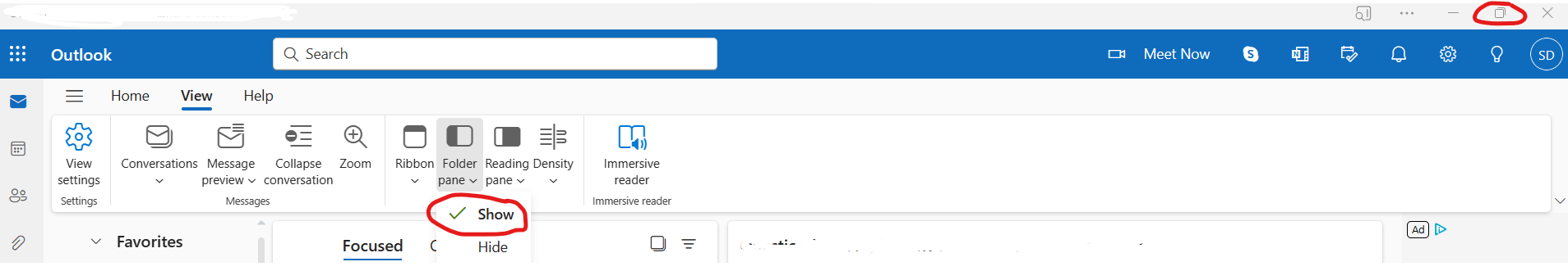 Why my folder pane keep Hide ? - Microsoft Q&A