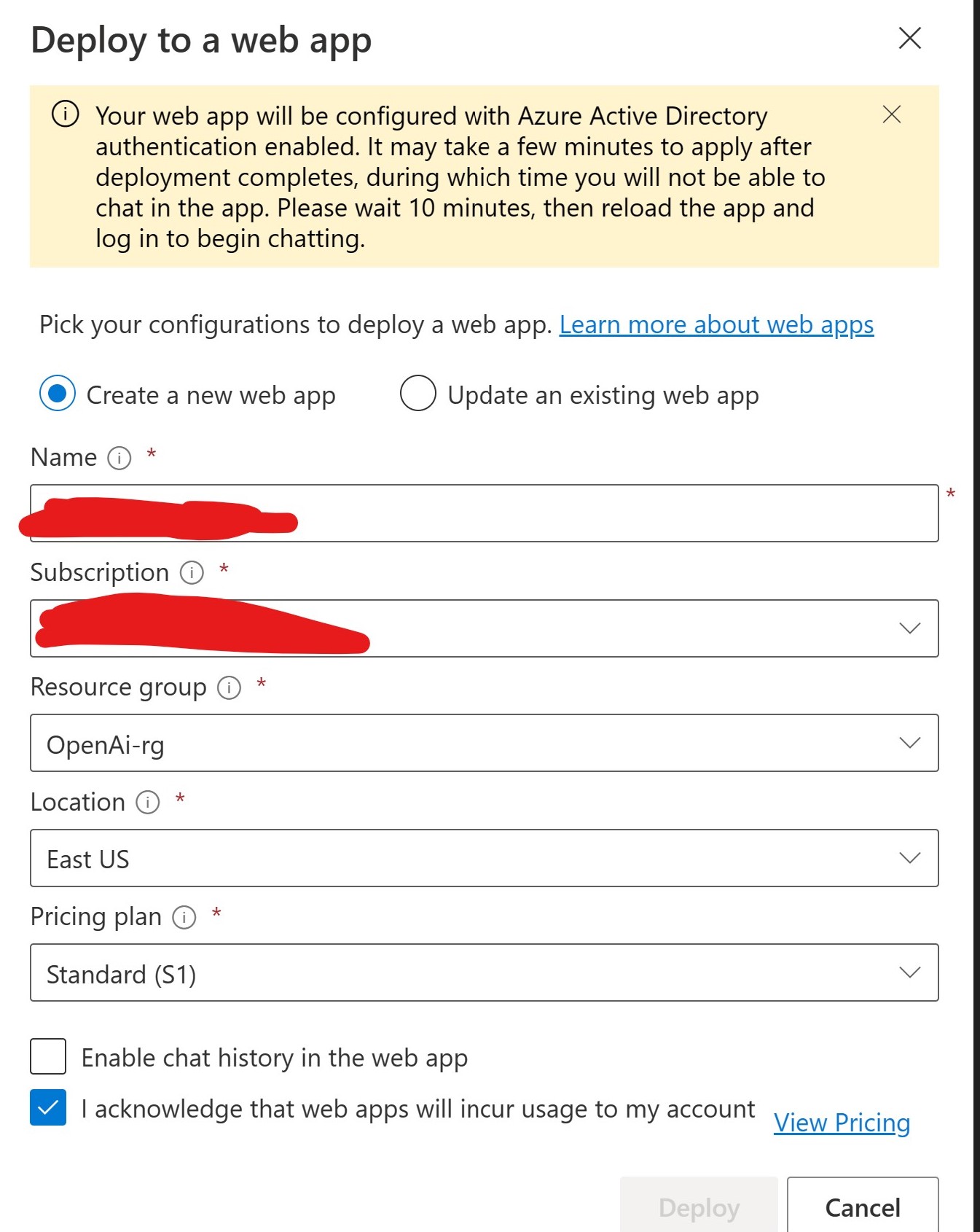 Everytime I Attempt To Deploy Web App Through Openai It Doesnt Do Anything Microsoft Qanda