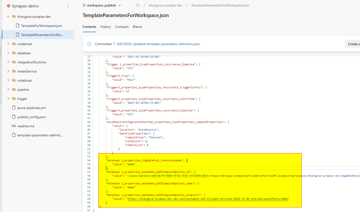 Azure Synapse CI/CD Pipeline - Override Apache Spark Pool Name in Notebooks - Microsoft Q&A