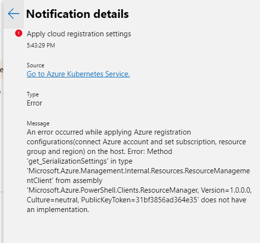 Error to deploy AKS on Azure Stack HCI using Admin Center - Microsoft Q&A